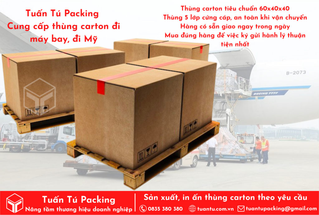 Quy định kích thước thùng carton đi máy bay mới nhất 2023
